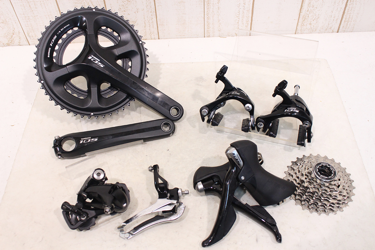 SHIMANO シマノ 5800シリーズ 105 50-34T 2x11s グループセット 170mm SS 直付け ブラック(パーツセット ...