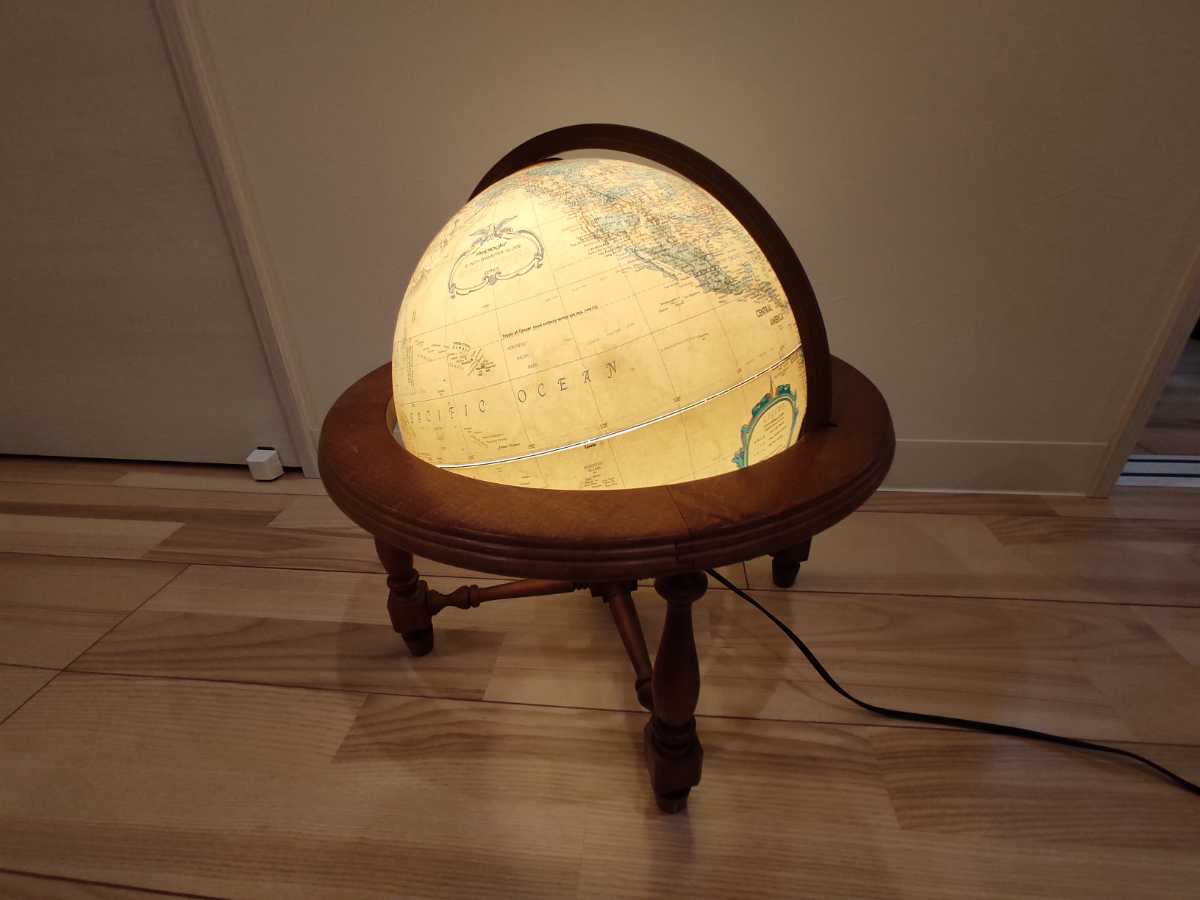 アンティーク地球儀 卓上ランプ Replogle globes leroy m. tolman chief cartographer 1988年頃(雑貨)｜売買されたオークション情報 ...