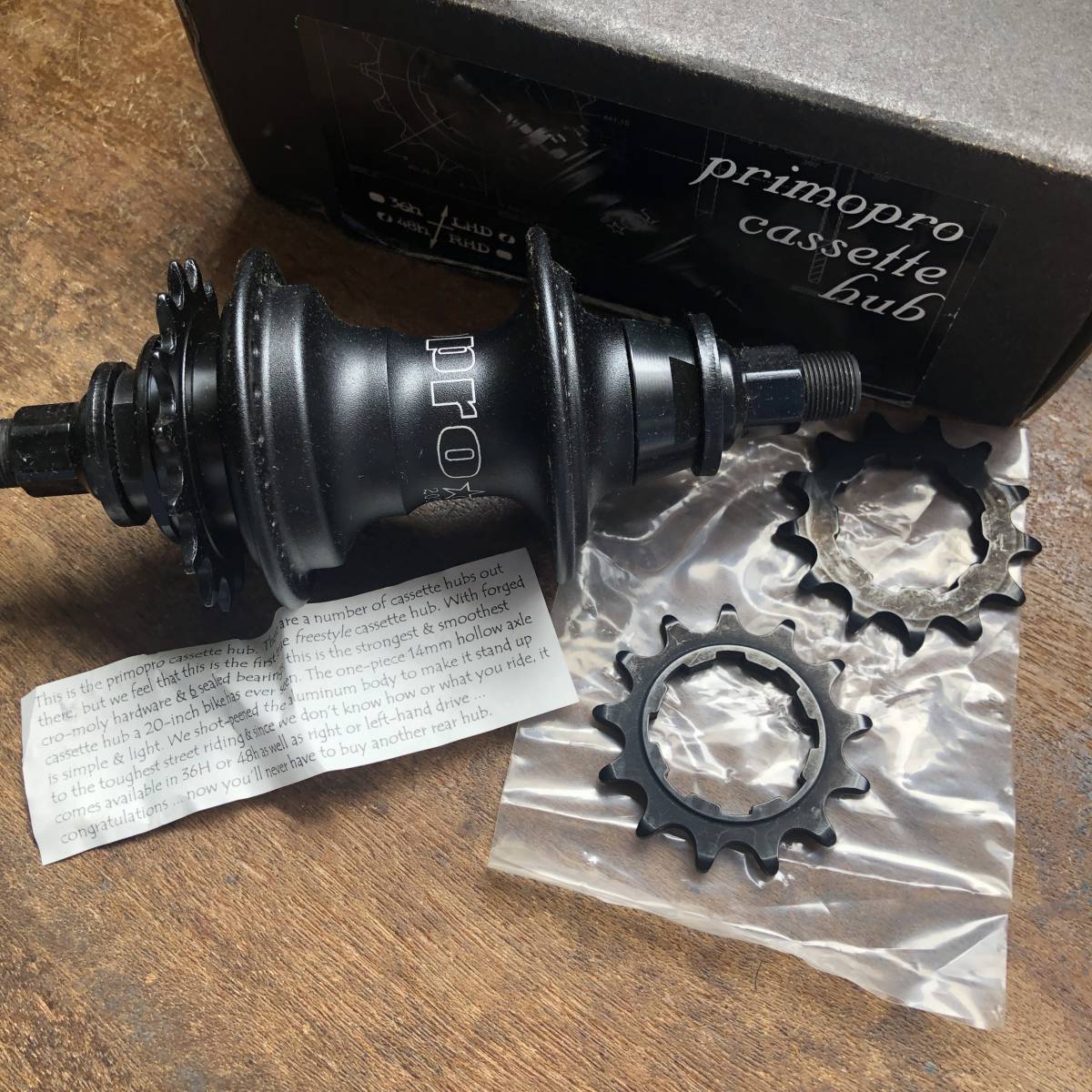 PRIMO / PRO CASSETTE HUB LHD 48H リア14mm BLACK NEW OLD STOCK コグ付属！ BMX ...