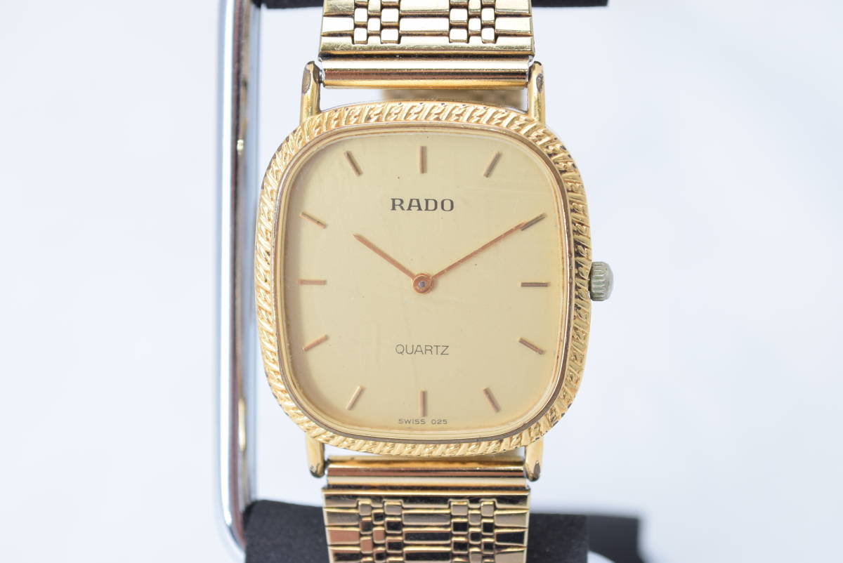 RADO ラドー 133.5294.2 クォーツ スクエア ゴールド メンズ腕時計(ラドー)｜売買されたオークション情報、yahooの商品情報をアーカイブ公開 - オークファン（aucfan.com）