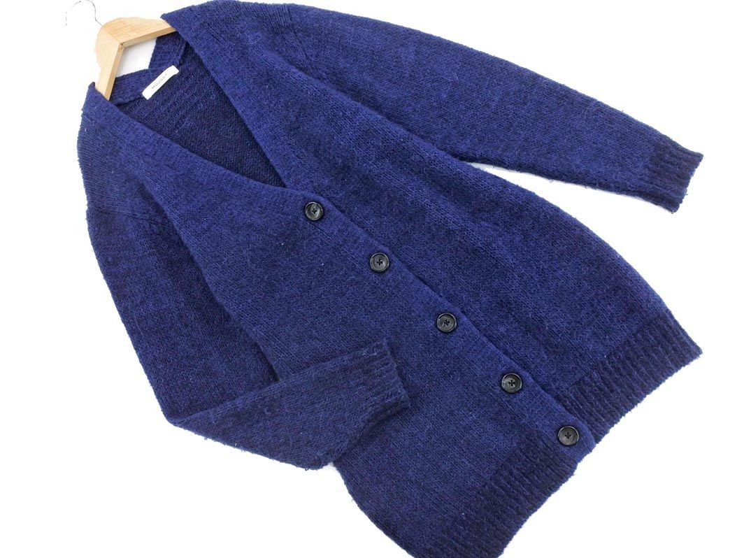 MOUSSY マウジー アルパカ混 ニット カーディガン sizeF/紺 ajb5(カーディガン)｜売買されたオークション情報、yahooの商品情報をアーカイブ公開 - オークファン ...