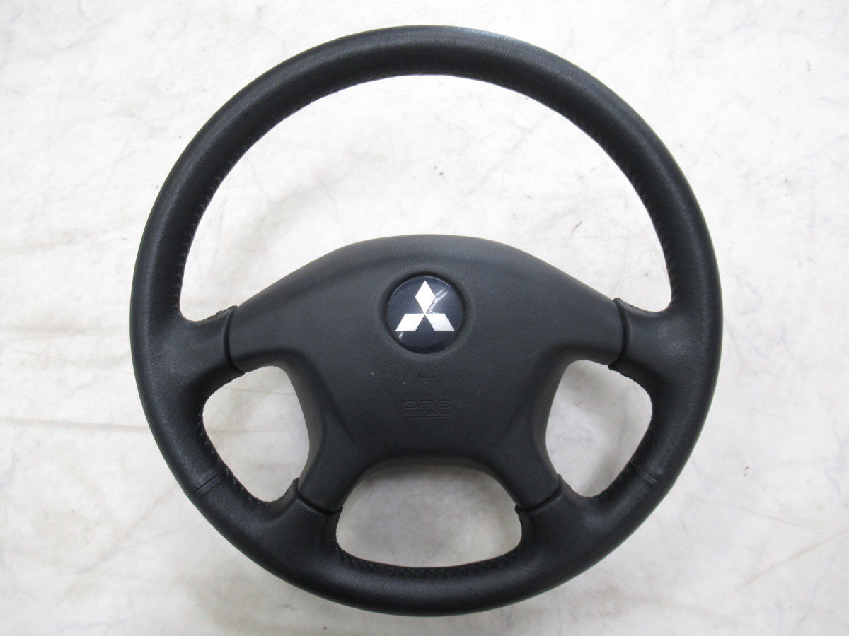 20110353 加工ベースに 三菱CU5Wエアトレック純正レザーステアリング 2W45 品 ブラック(ステアリング、ハンドル本体)｜売買され ...