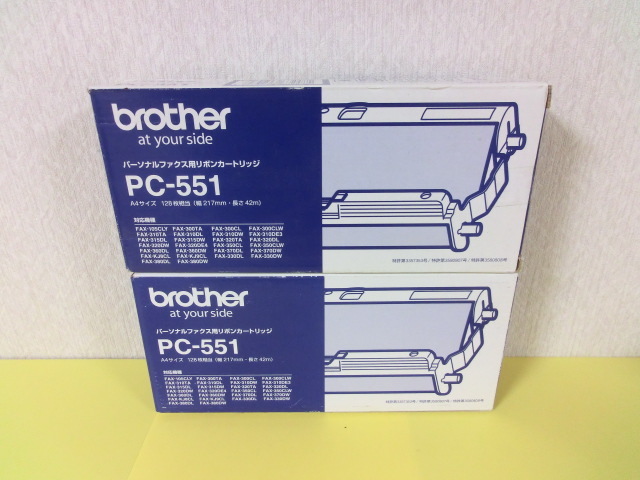 品 brother パーソナルファクス用リボンカートリッジ PC-551 2箱(ファクシミリホン)｜売買されたオークション情報、yahooの ...
