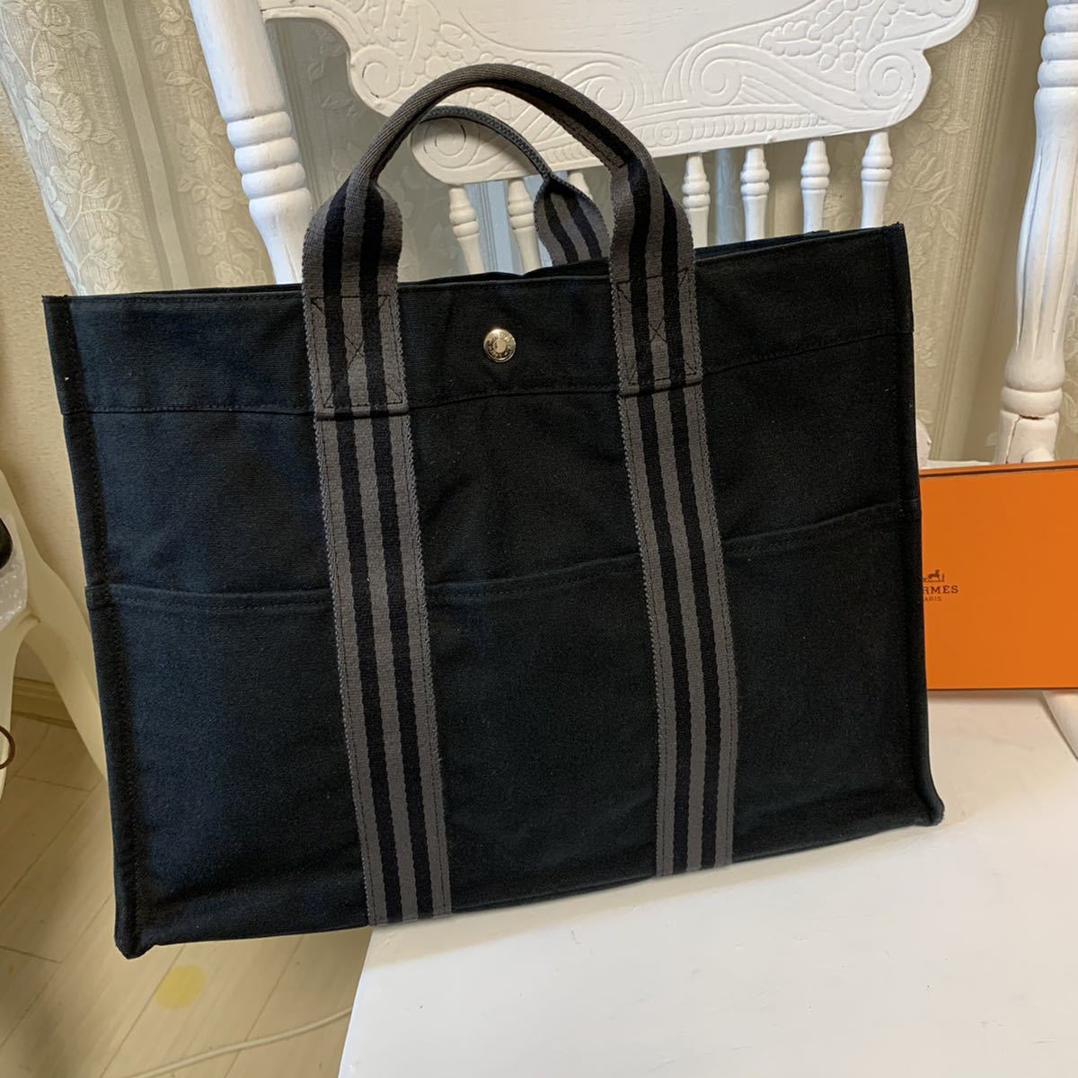 極 エルメス HERMES フールトゥ MM A4 ブラック ビジネスバッグ トートバッグ ショルダーバッグ 大 高級 ビジネストート(フールトゥ)｜売買されたオークション情報、yahooの ...