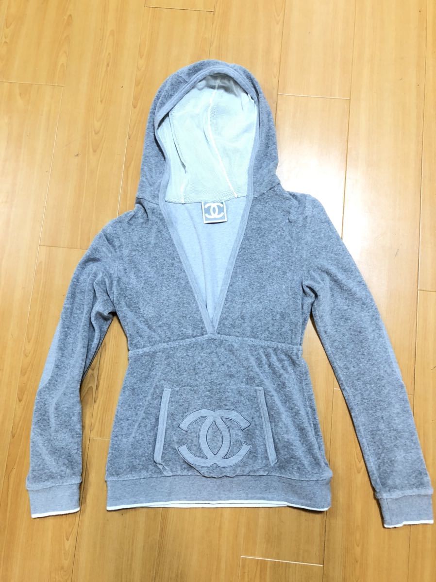 d329/超 /シャネル/パーカー/ロゴ/灰色グレー系色味/ココマーク/フード/長袖/タオル地パイル/1st(パーカ)｜売買されたオークション情報、yahooの商品情報をアーカイブ公開 ...