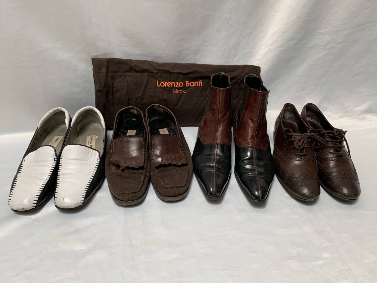 Made in Italy Banfiロレンツォ バンフィショートブーツ＋スリップオン2足 ALESSIO BALDUCCI 1足 合計4足を ...