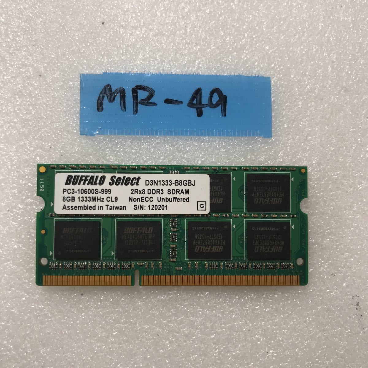 MR-49 激安 ノートPC メモリ 8GB BUFFALO PC3 10600s 999 同梱可能(8GB)｜売買されたオークション情報 ...