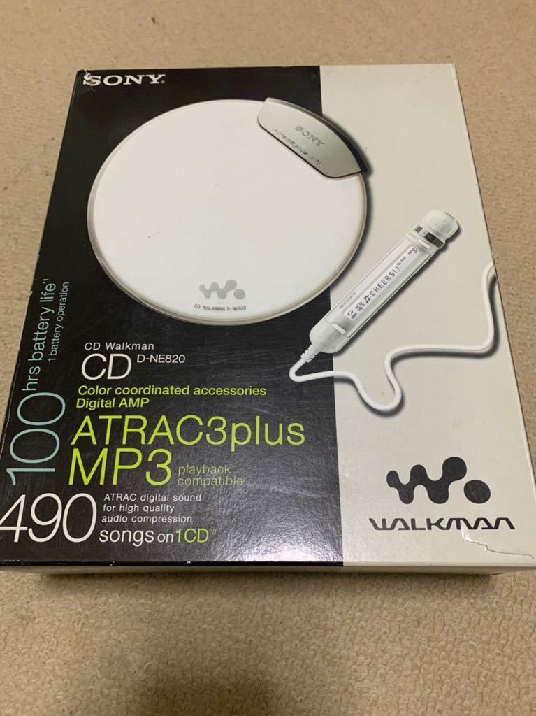 CD WALKMAN ウオークマン SONY ソニー CDプレーヤー D-NE820 箱 説明書 付属品 など 動作 ポータブルCDプレーヤー(CDプレーヤー)｜売買されたオークション情報 ...
