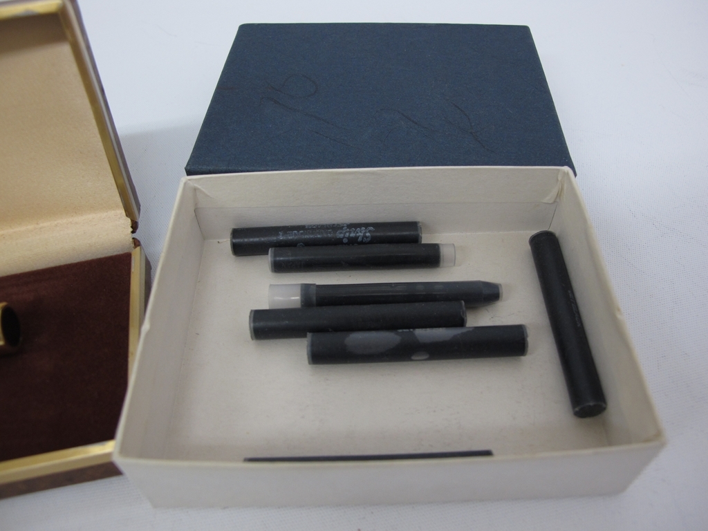 2‐127 シェーファー SHEFFER GOLD ELECTROPLATED 万年筆 ペン先14K 585 targa by インク 箱 ...