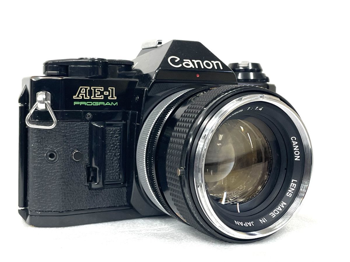 キャノン CANON AE-1P PROGRAM ブラックボディ+ FD 50mm F1.4 レンズ 一眼レフ フィルムカメラ AE1 露出計 ...