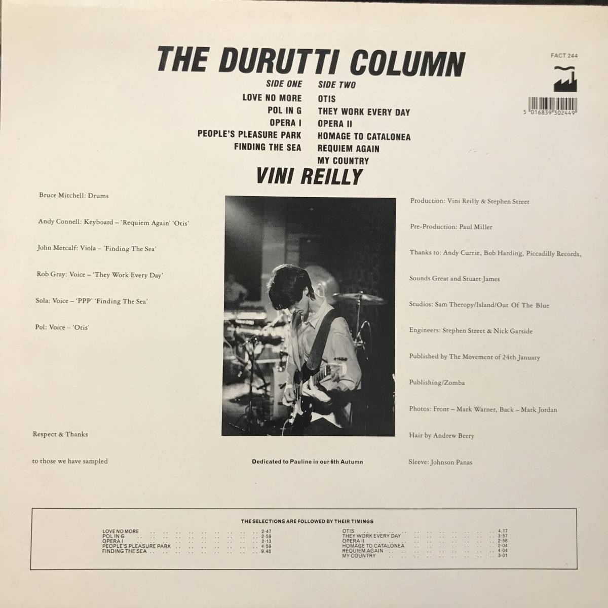The Durutti Column - Vini Reilly / Otis 24 Hours party people ...