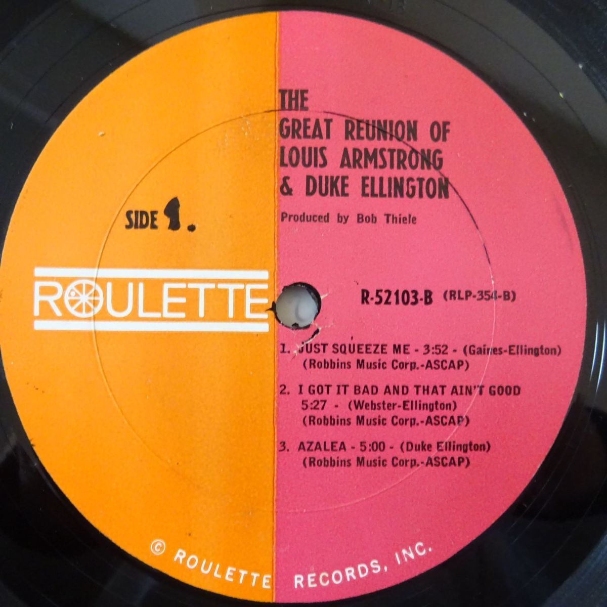 25001958; 廃盤 オリジナル US盤 Roulette Louis Armstrong & Duke Ellington The ...