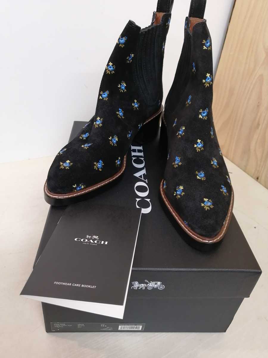 COACH コーチ BOWERY BOOTIE スエード 刺繍(24.0cm)｜売買されたオークション情報、yahooの商品情報をアーカイブ ...