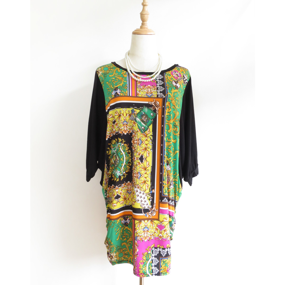 741 フランス製 OCCO PARIS ストレッチ素材 デザインチュニック(Lサイズ)｜売買されたオークション情報、yahooの商品情報を ...