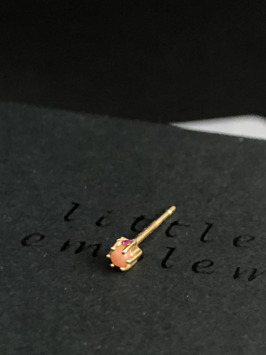 little emblem サンゴピアス K18 ルビー リトルエンブレム イーエム e.m. ピンク 片耳(コーラル、サンゴ)｜売買された ...