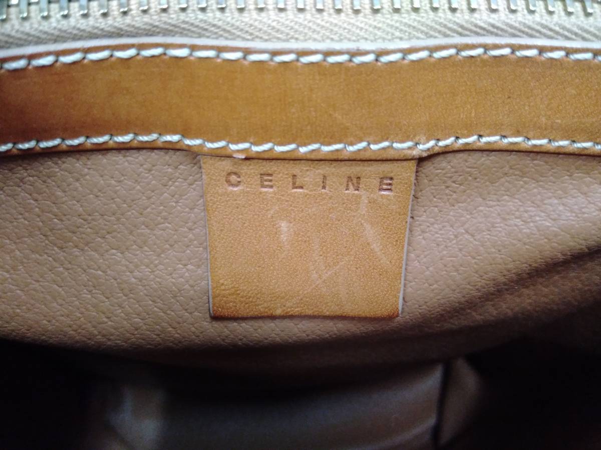 セリーヌ CELINE／マカダム ブラゾン MC00／2 ハンドバッグ バケツ型 ベージュ系 保存袋付(ハンドバッグ)｜売買されたオークション情報、yahooの商品情報をアーカイブ公開 ...