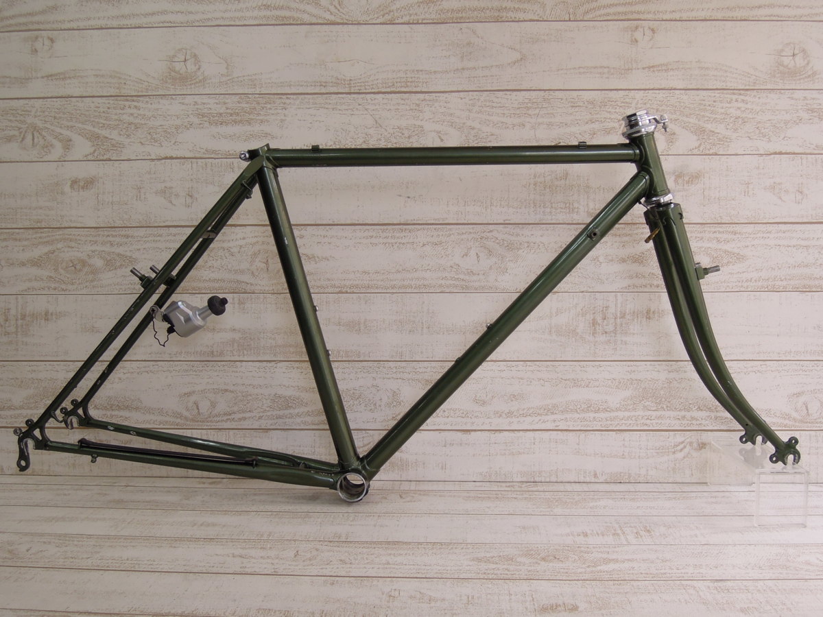 ビンテージ ヤマネ/クロモリ/ランドナーフレーム 草色 650ホイール/510㎜/100×126mm D003(フレーム)｜売買されたオークション情報、yahooの商品情報をアーカイブ公開 ...