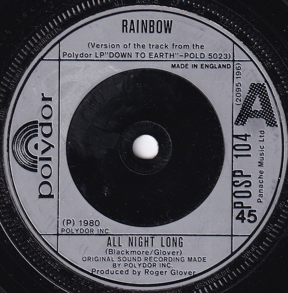 UKオリジナル7”s RAINBOW ALL NIGHT LONG/WEISS HEIM(Rainbow)｜売買されたオークション情報、yahooの商品情報をアーカイブ公開 - オークファン ...