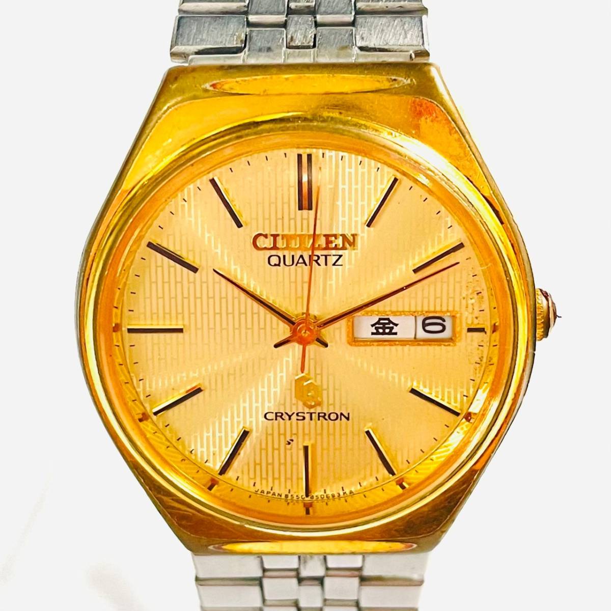 1085 1 CITIZEN シチズン CRYSTRON クリストロン 4-850556 Y クォーツ メンズ 腕時計(シチズン)｜売買されたオークション情報、yahooの商品情報をアーカイブ ...