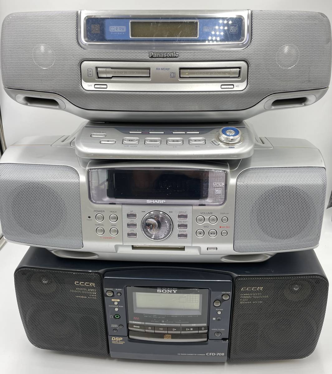ジャンク品 SONY CFD-708 Panasonic RX-MDX81 SHARP MD-F250-S 3点まとめ(その他)｜売買された ...