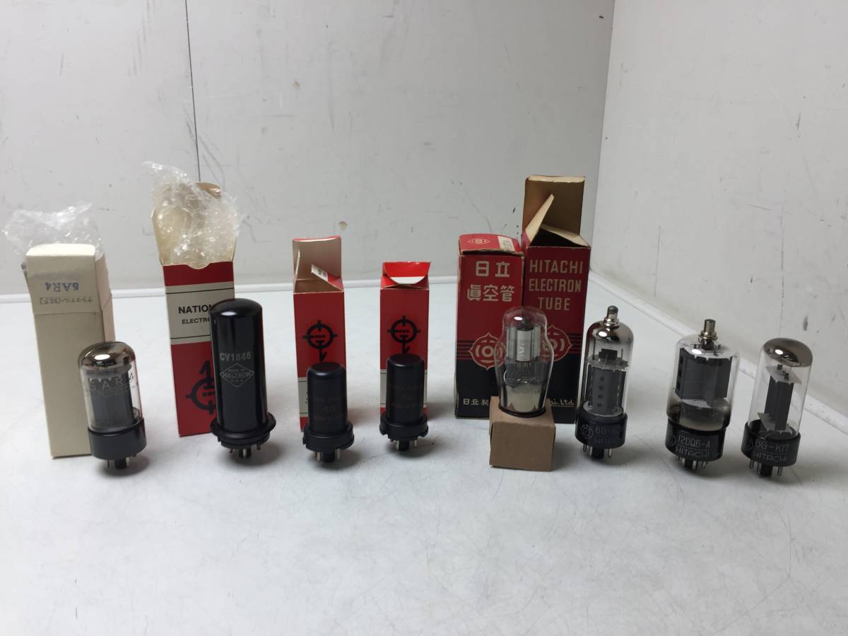 日立 ナショナル 真空管 パーツ 8点まとめ 12DQ6-A/6G-K17/6Z-P1/6G-B3A/6J5/5AR4/CV1846など ...