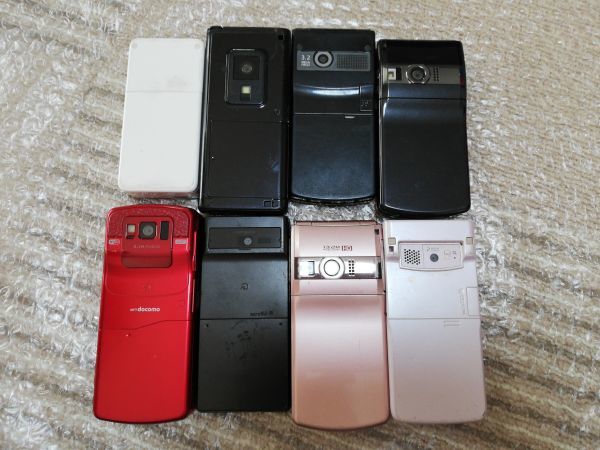 動作未確認 ジャンク ガラケー 8台まとめ出品 docomo N-02C/N-04A/N-05A/N-06A/N601i/N905i ...