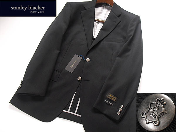 正規品 秋冬春 スタンリーブラッカー stanley blacker 日本製生地super100'S メタル釦使用 紺ブレザー ウールジャケット AB5(Mサイズ)｜売買されたオークション情報 ...