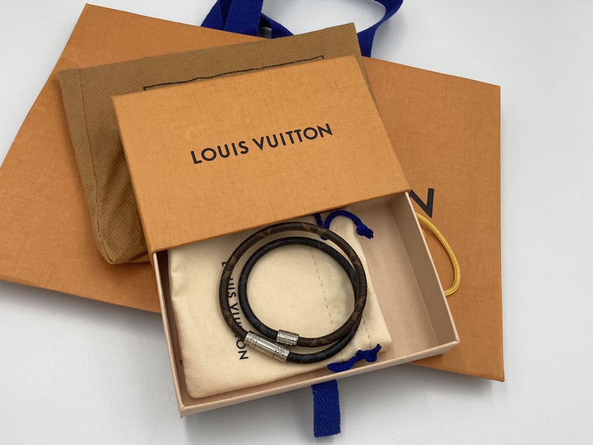 LOUIS VUITTON ブラスレ キープイット ブレスレット モノグラム エクリプスキャンバス/M6555E/38センチ(ブレスレット、バングル)｜売買されたオークション情報、yahooの ...