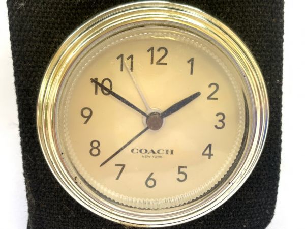 M021-K22-2944 COACH コーチ BYM508A 置時計 QUARTZ/クォーツ 黒/ブラック③(コーチ)｜売買された ...