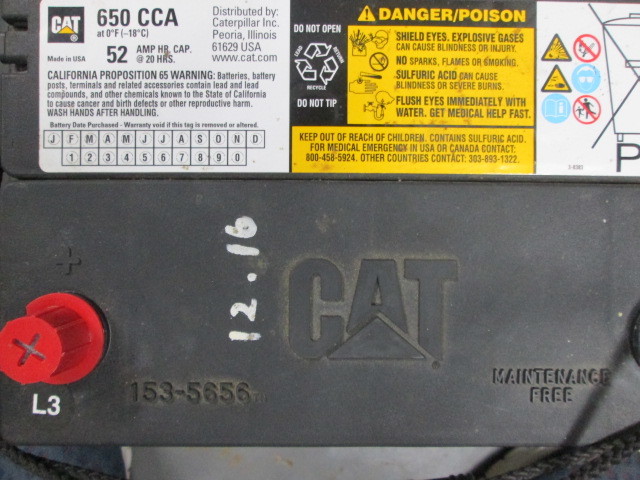 CAT キャタピラー 901C 902C ローダー 純正 バッテリー 650CCA 153-5656 12V メンテナンスフリー ⑥(建設機械 ...