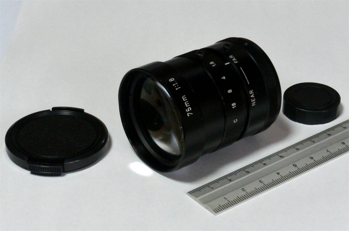 Spacecom/スペース G75 1.8 Cマウントレンズ 75mm 1.8 1” FA産業用 TV LENS マクロ撮影に ニコン1 検 Canon VF75 1.8(その他)｜売買された ...