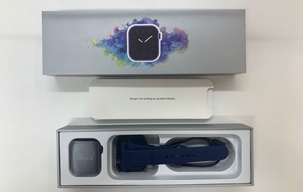 スマートウォッチ ウェアラブル端末 AW9 smart watch series6 ブルー 青系(スマートウォッチ本体)｜売買された ...