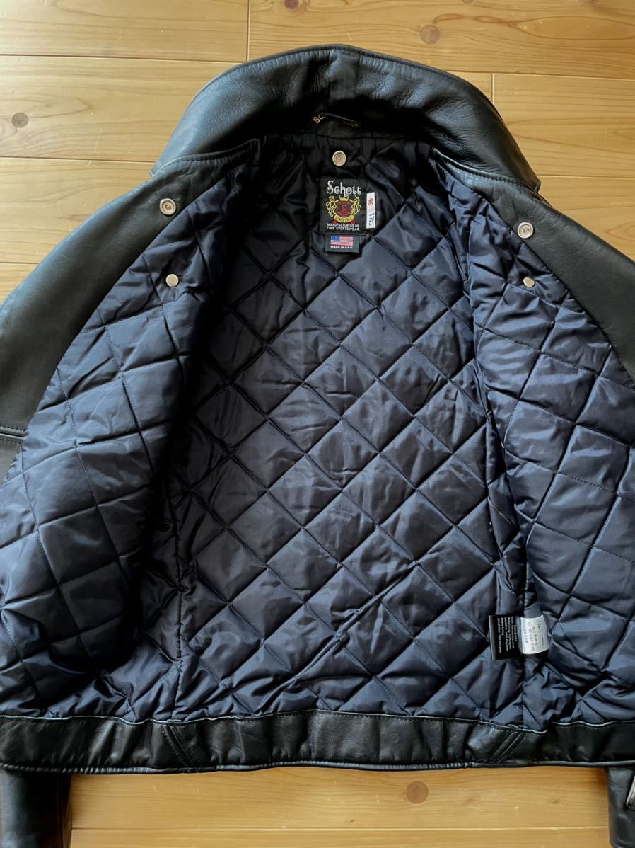 Schott 613 UST 36 ブラック ONE STAR ダブルライダース ライダース ジャケット 革ジャン ショット 正規品 ワンスター 襟ボア 618M(ライダースジャケット)｜売買 ...