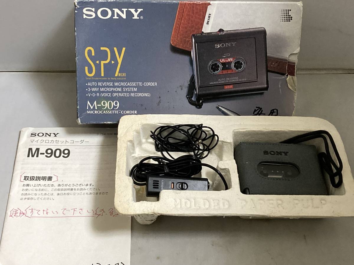 SONY ソニー/SPY/MICROCASSETTE-CORDER/M-909(録音、再生)｜売買されたオークション情報、yahooの商品情報 ...