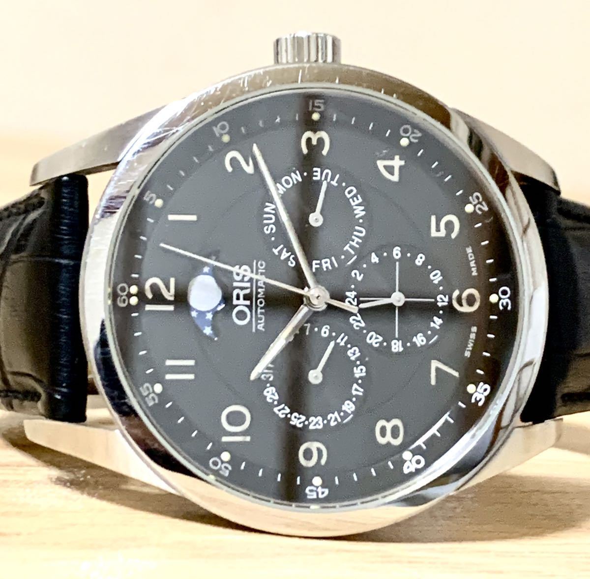 1円〜H ORIS オリス アートリエ コンプリケーション 7516 自動巻 トリプルカレンダー 裏スケ メンズ腕時計 付属品 箱 保証書 ...