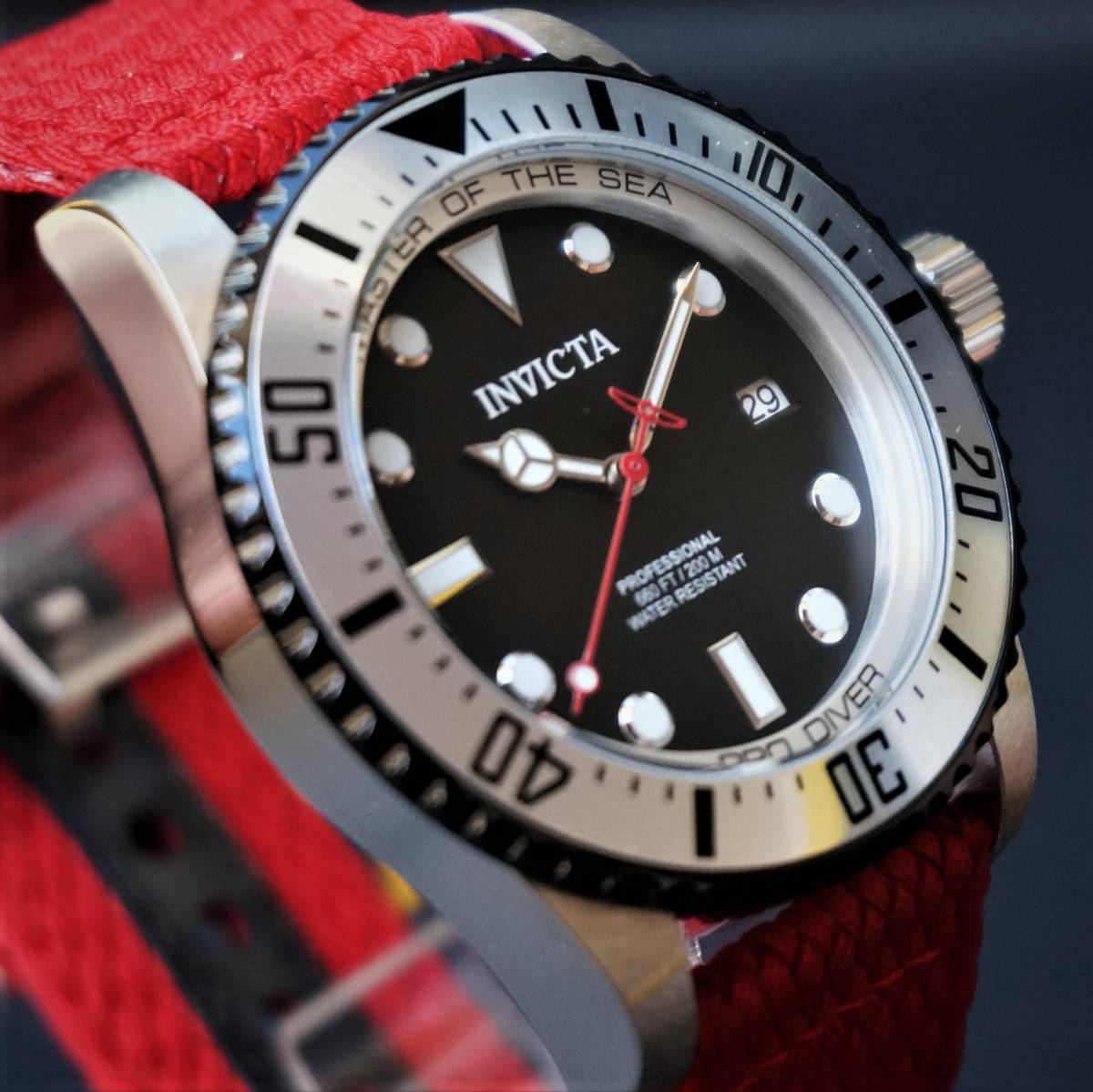 INVICTA インビクタ Pro Diver 35486 自動巻き ポリエステルバンド 200m防水 日本製Mvt(3針＋カレンダー)｜売買 ...