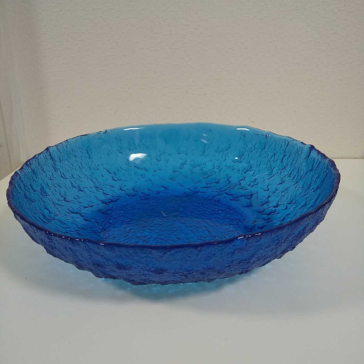 イタリア製 ブルーガラス大鉢 大ボウル LAURA glass Works hand craftedin Italy(プレート、皿)｜売買され ...