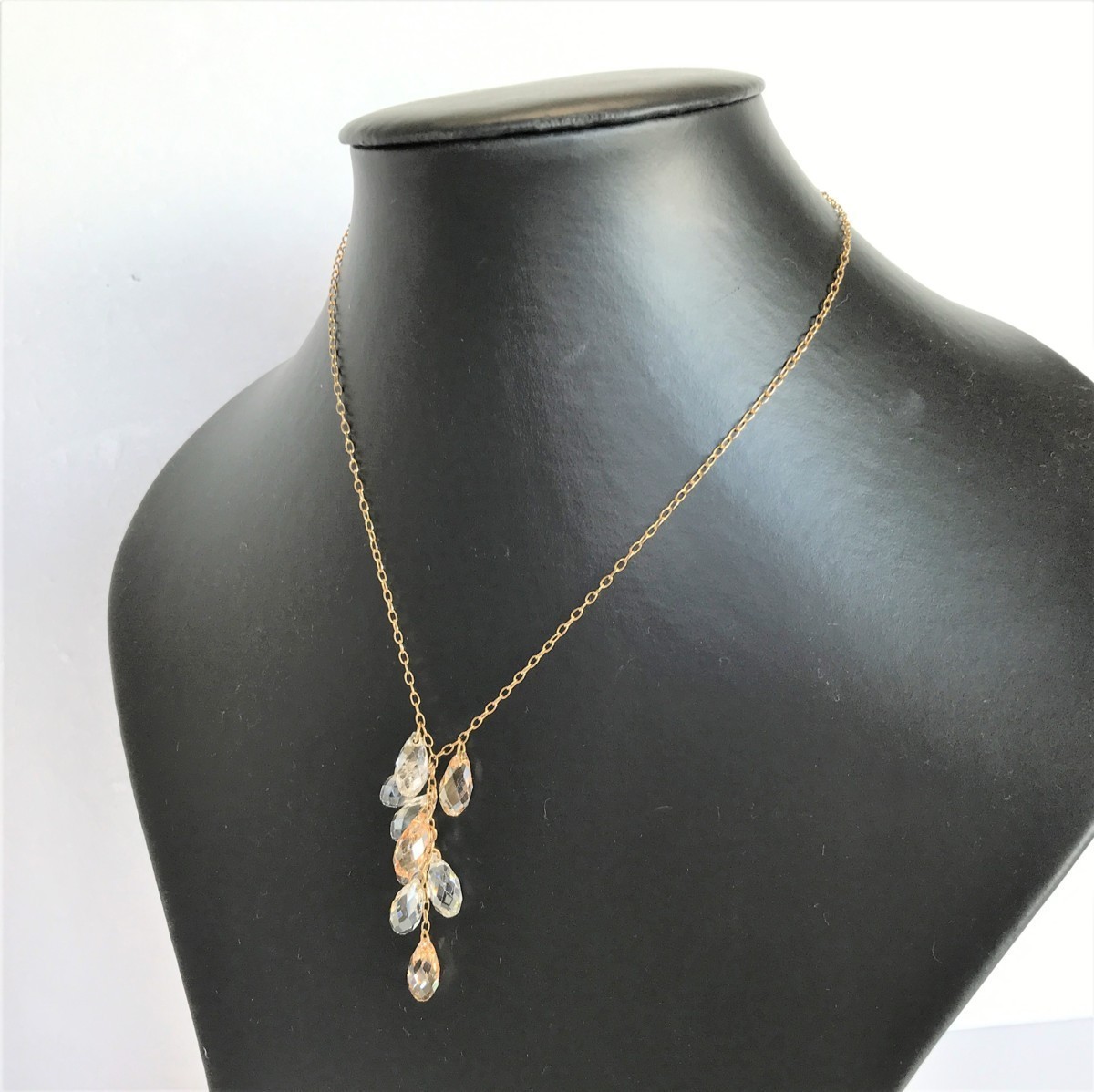 YS-1 スワロフスキー SWAROVSKI クリスタル ネックレス ゴールド系 クリア系×オレンジ系 トップ縦2.7cm 東京発 D(ネックレス、ペンダント、チョーカー)｜売買された ...