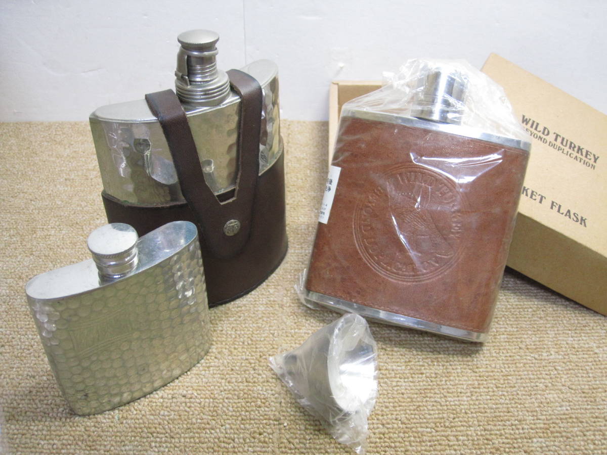 スキットル 3点 PINDER BROS ENGLISH PEWTER SHEFFIELD /18-8 STAINLESS/WILD ...