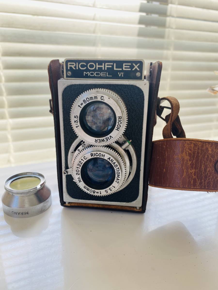 ⑳-231 480円 品 RICOH/リコー RICOHFLEX MODEL VI 二眼レフカメラ 80mm f3.5 リコーフレックス(その ...