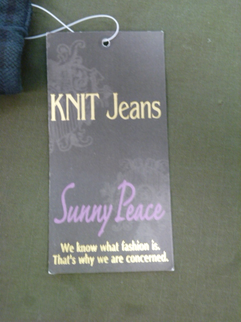 sunny peace サニーピース ニットジーンズ アンクルレギンス ブラック ネイビー モスグリーン サイズLL レディース 01(W33 ...