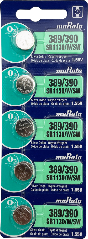 SR1130W/SR1130SW 389/390 時計用酸化電池 1シート 5個入り Murata 村田製作所(時計用電池)｜売買された ...