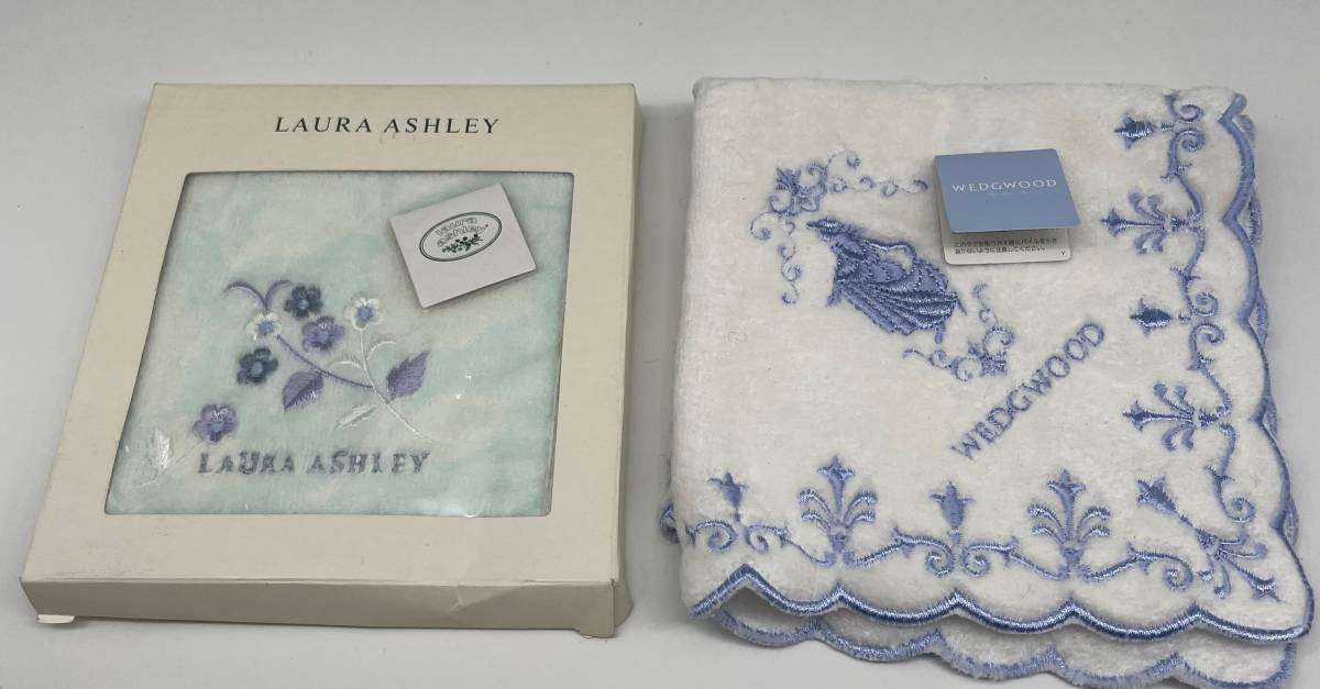 LAURA ASHLEY ローラアシュレイ WEDGWOOD ハンカチ(女性用)｜売買されたオークション情報、yahooの商品情報をアーカイブ ...