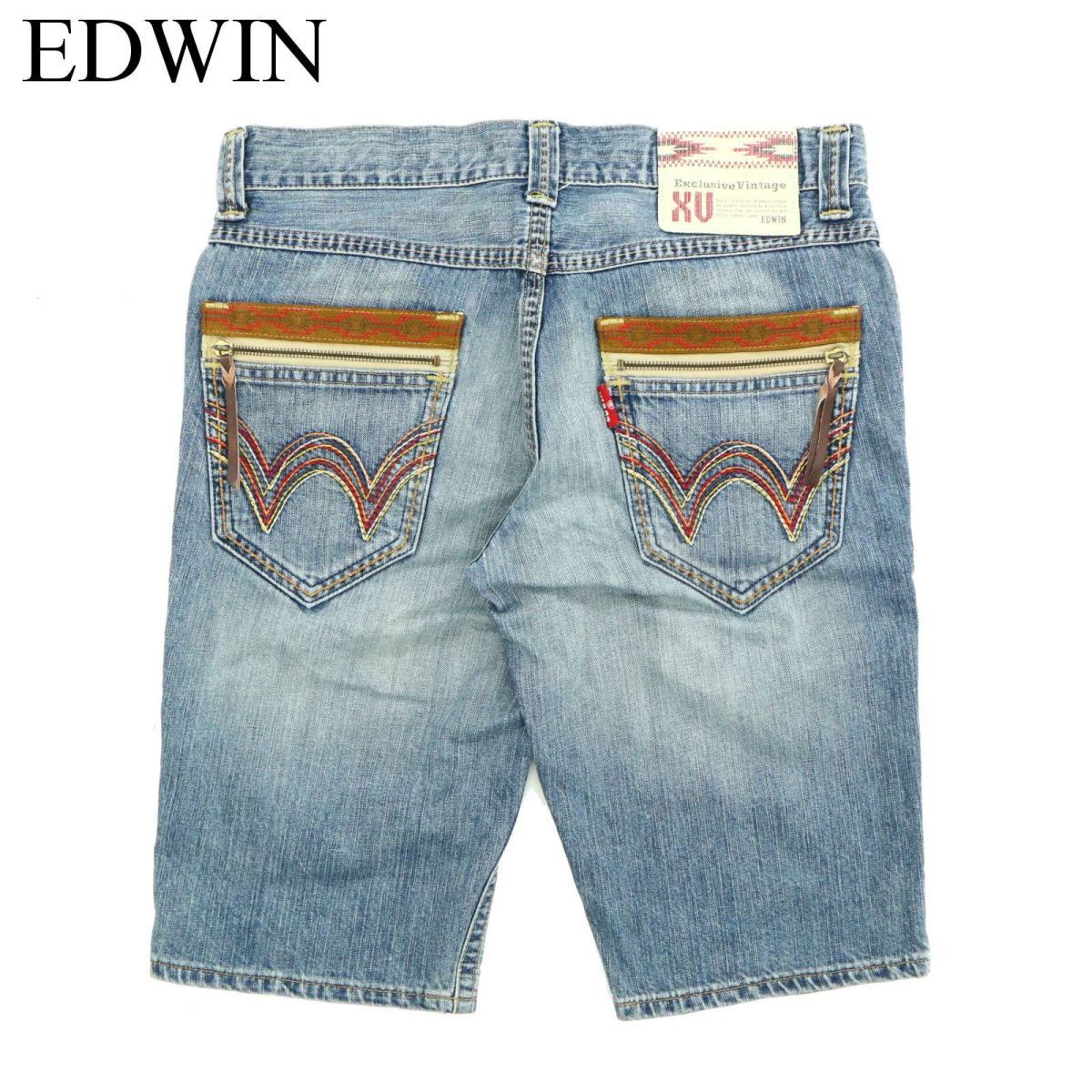 EDWIN エドウィン 4530 XVシリーズ 春夏 ウエスタン ジップ ハーフ ショート デニム パンツ Sz.32 メンズ C2B02048_6#P(W32)｜売買されたオークション情報 ...