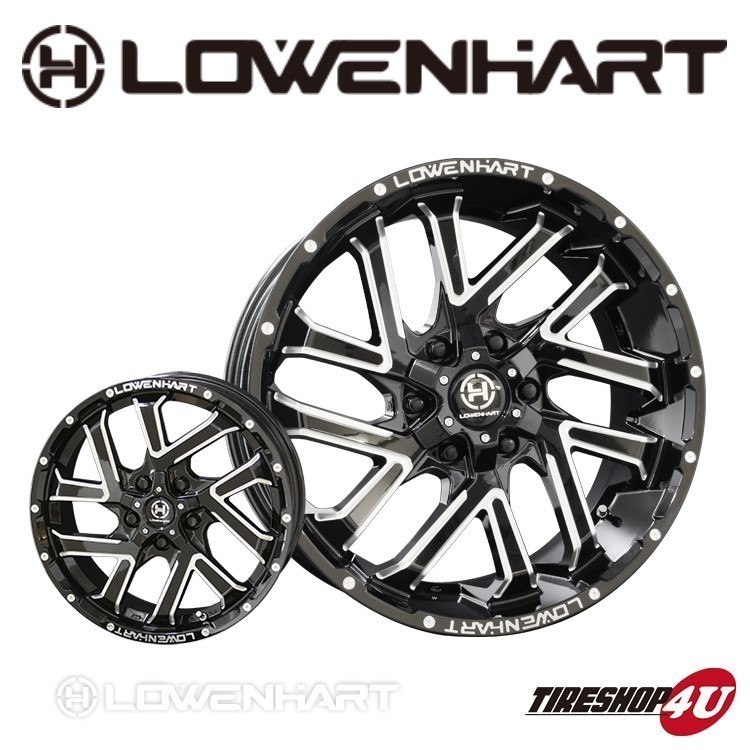 4本セット レーベンハート LOWENHART GXL206 20x8.5J 6/139.7 +20 MONSTA MUD WARRIOR ...