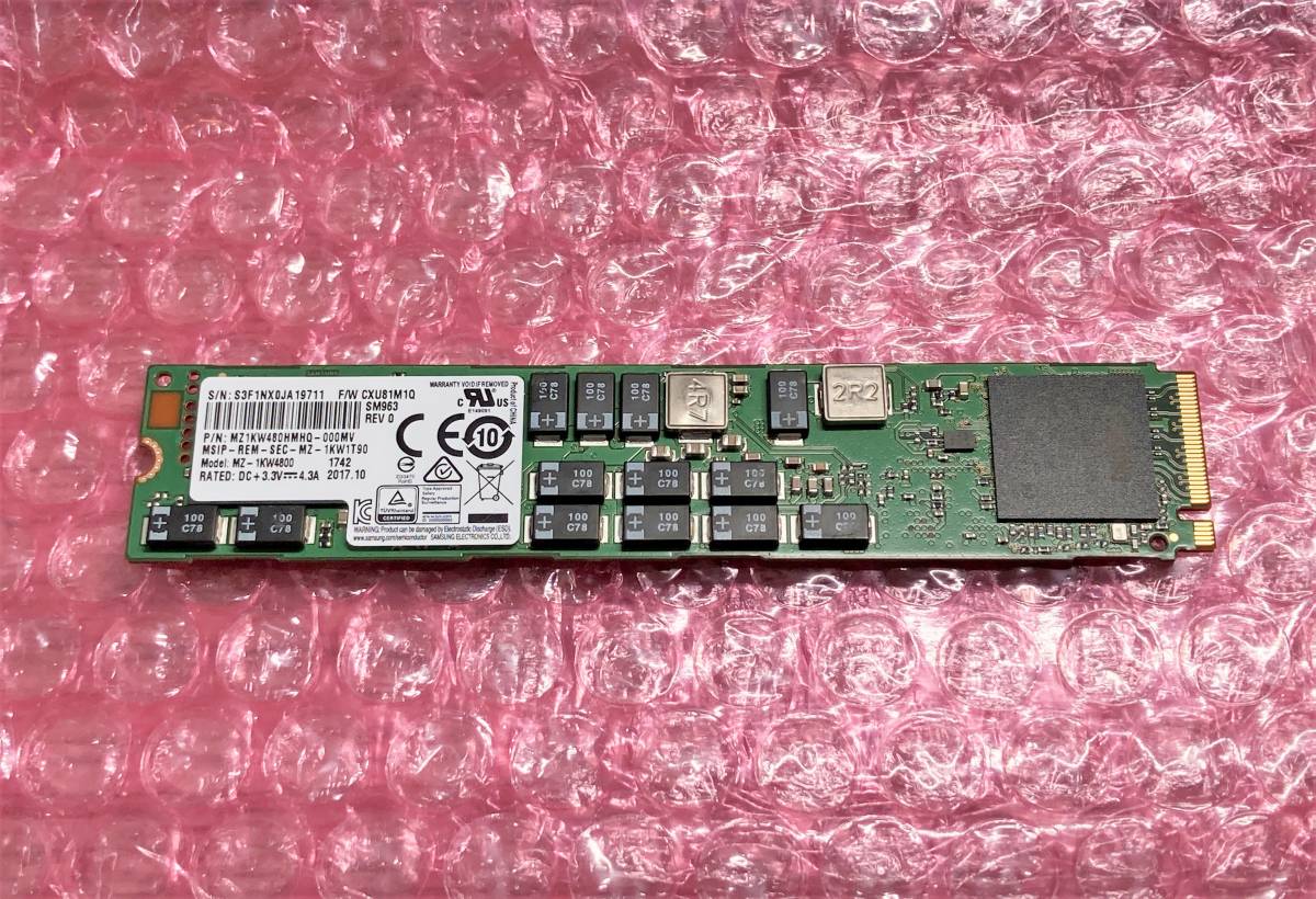 Samsung SM963 480GB 3D MLC SSD M.2 22110 NVMe PCIe データセンター 高耐久 500GB ...