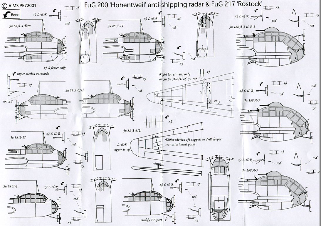 1/72 AIMSパーツ Ju 88/Ju 188用 FuG 200 & FuG 217 レーダーアンテナ(ドイツ)｜売買されたオークション ...