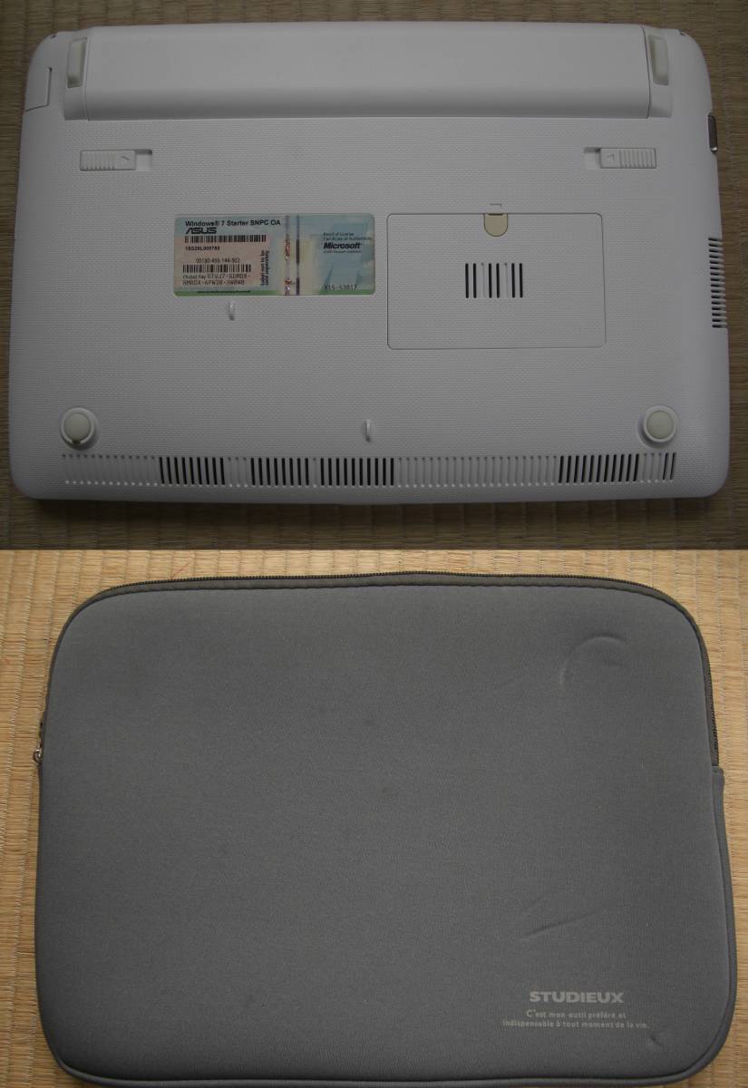 ミニノートASUS Eee/傷，汚れ殆どなし/WIN10/HDD320G，メモリ2Gに増設/超鮮明液晶/WIFI/office認証済/カメラ ...