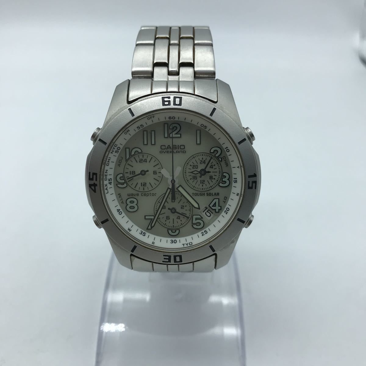 CASIO カシオ OVW-600 WAVE CEPTOR OVERLAND オーバーランド 4349 タフソーラー クロノグラフ 難有 ...