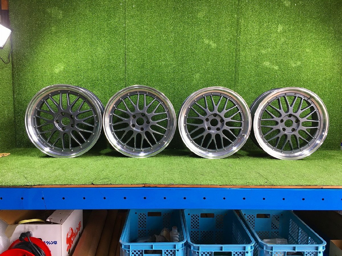 新N管理70957 H20 ブレイド AZE156H BBS風 19インチ アルミ ホイール 4本 8J +45 PCD114.3 5H ...